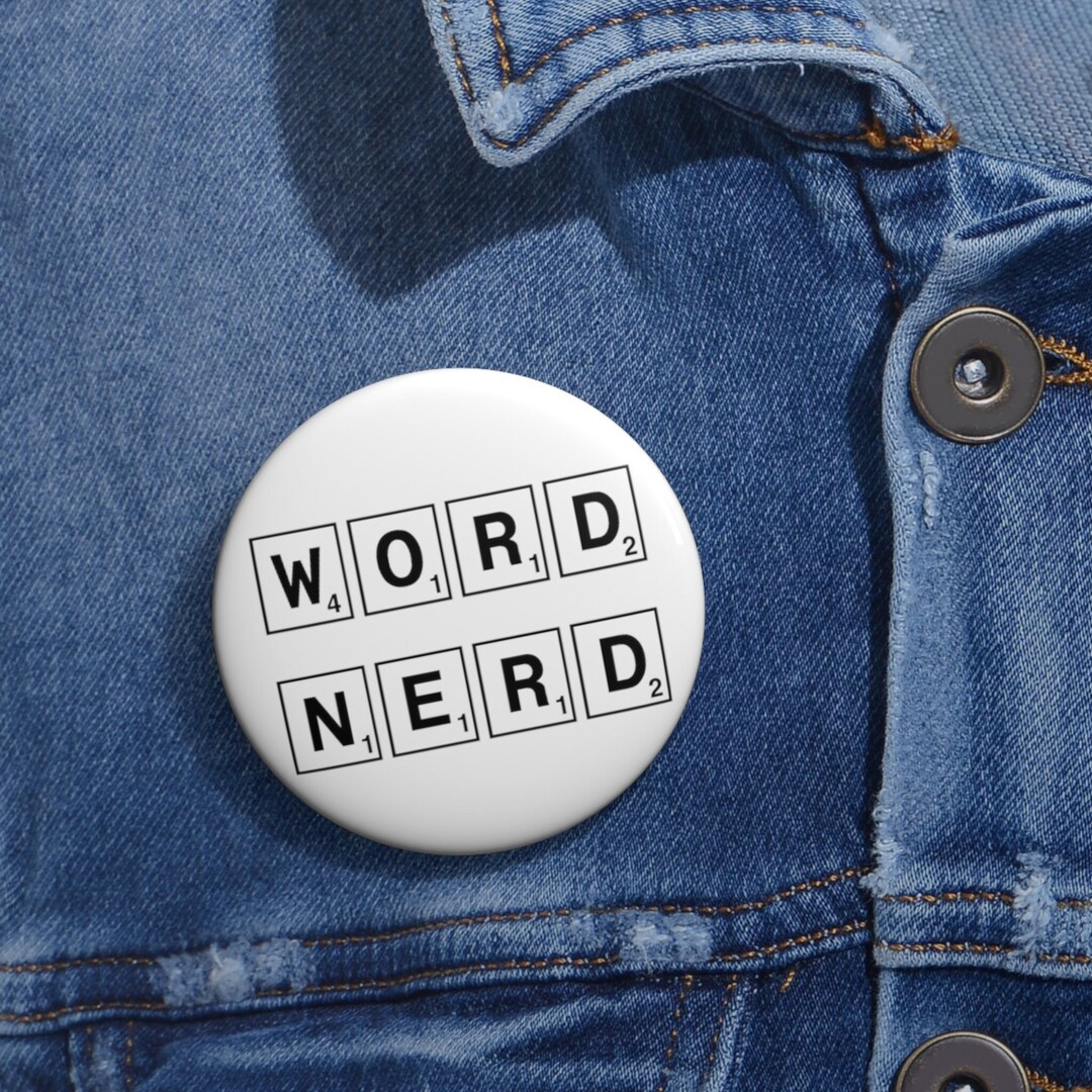 Word Nerd, Word Pin, Scrabble Tiles, Scrabble Lover Gifts, Bookworm ...