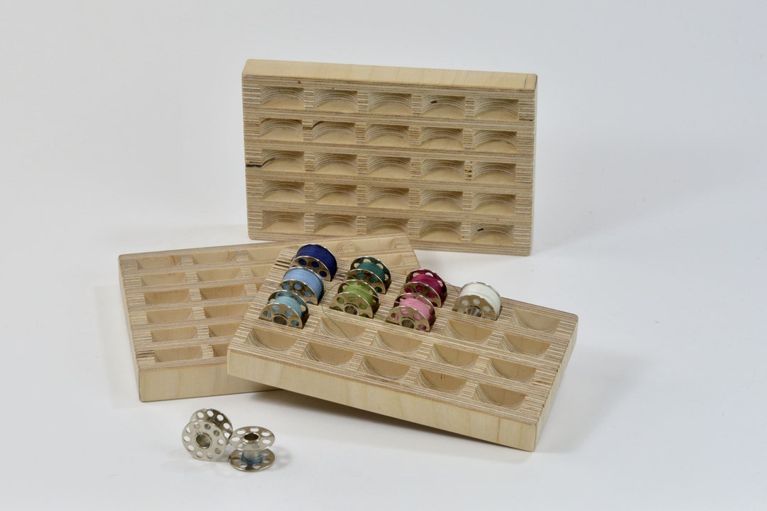 Bobbin Box for Bobbins Made of Birch Wood / 3 Sizes / Bobbin Box ...