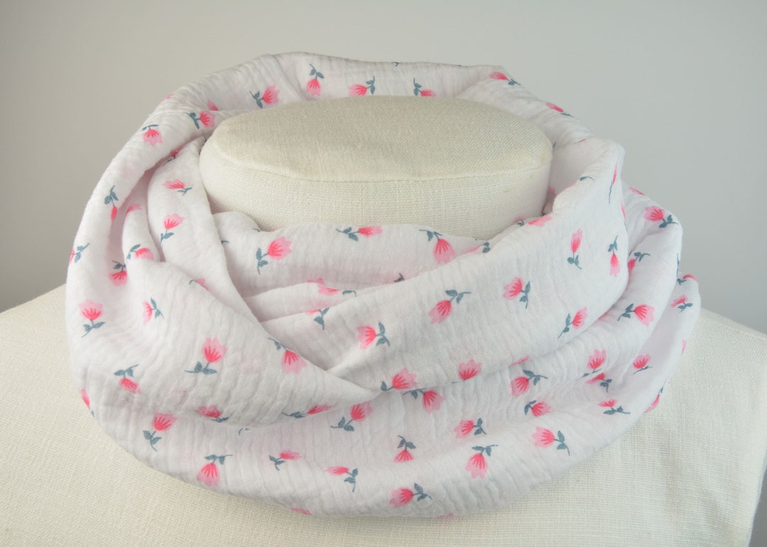 2 Sizes Loop Made of Muslin / Loop Scarf / Scarf / Children / White ...