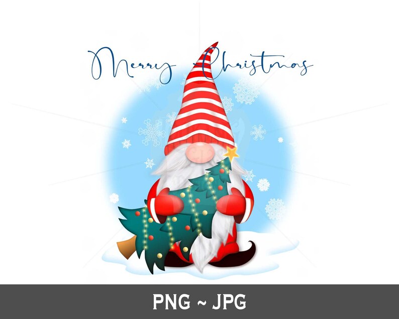 Santa Gnome PNG, Christmas Gnome PNG, Digital File - Etsy