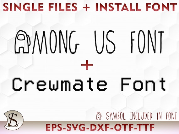 Among Us Font Svg