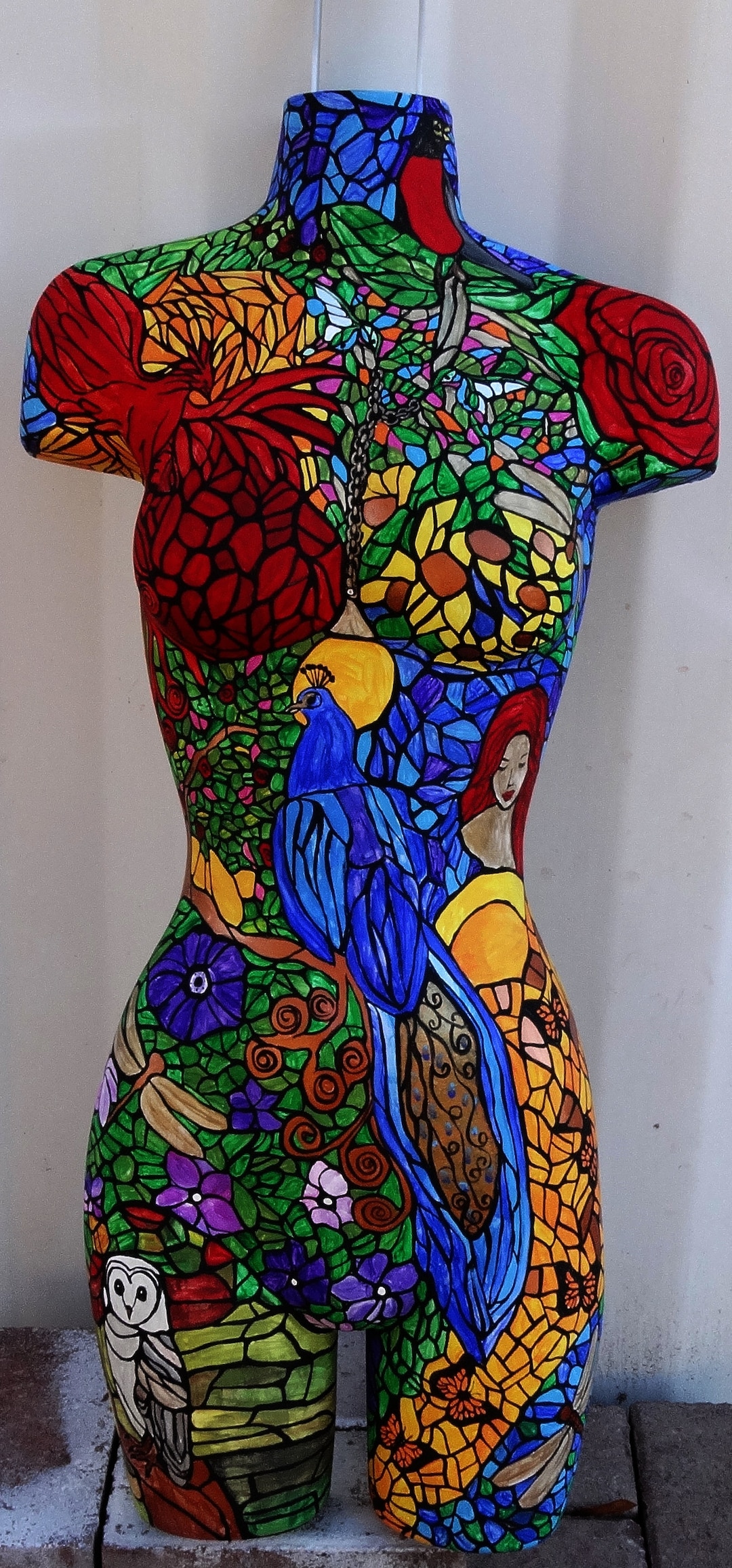 Mannequin Art, Gorgeous Colors on This Unique Acrylic Painting, Looks ...