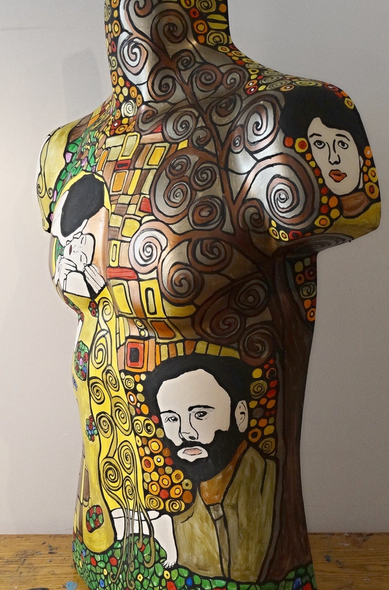 Mannequin Art, Tribute to Klimt on This Male Torso, Created With ...