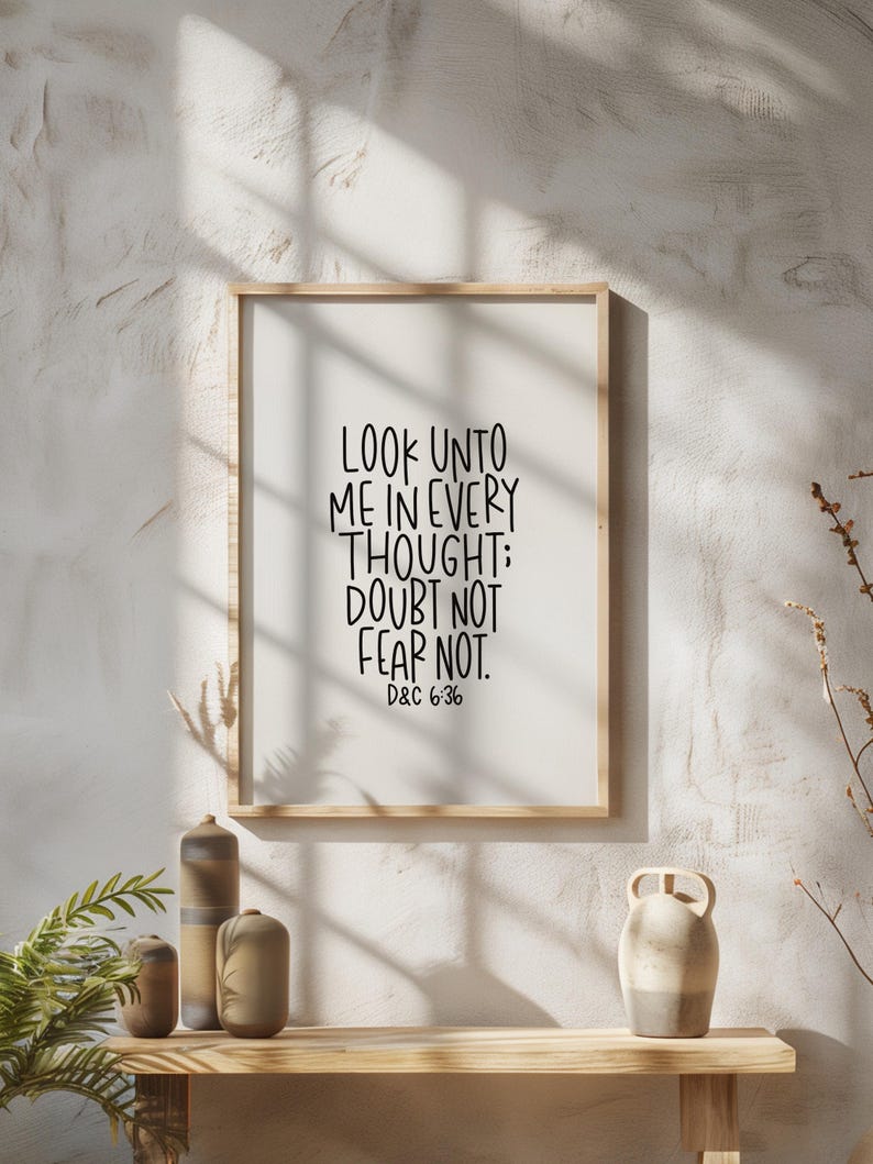 Look Unto Christ Print | 2025 Youth Theme LDS | D&C 6:36 Wall Art ...