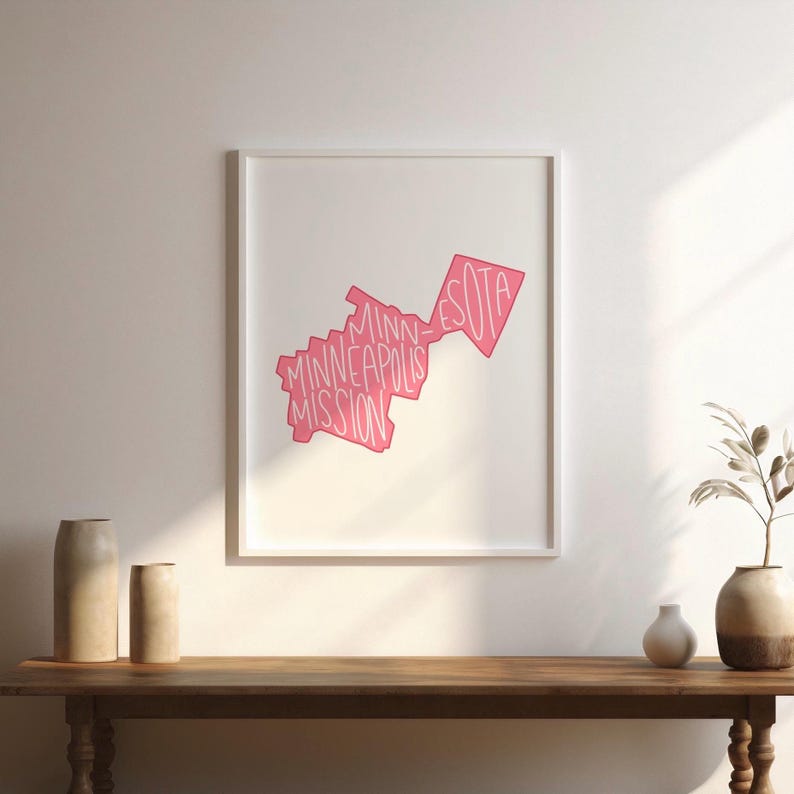 LDS Missionary Map | Mission Map | Missionary Gift | Map of Mission ...