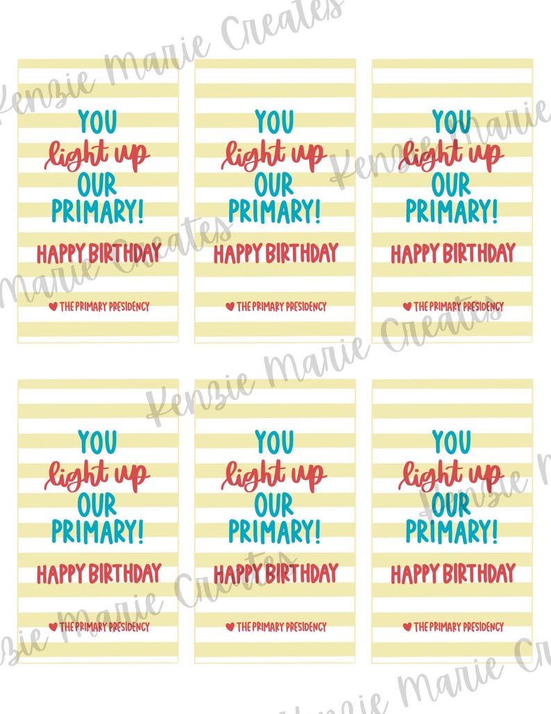 Primary Birthday Gift 2026 | Birthday Gift Kids | Simple LDS Birthday ...
