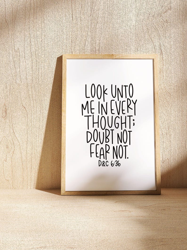 Look Unto Christ Print | 2025 Youth Theme LDS | D&C 6:36 Wall Art ...