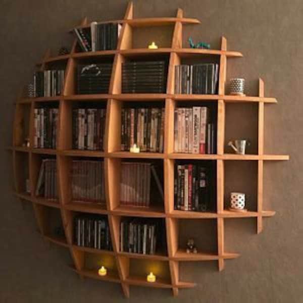 Wall Mounted Library Shelf - Etsy