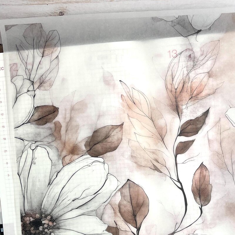 Floral Vellum Paper - Etsy