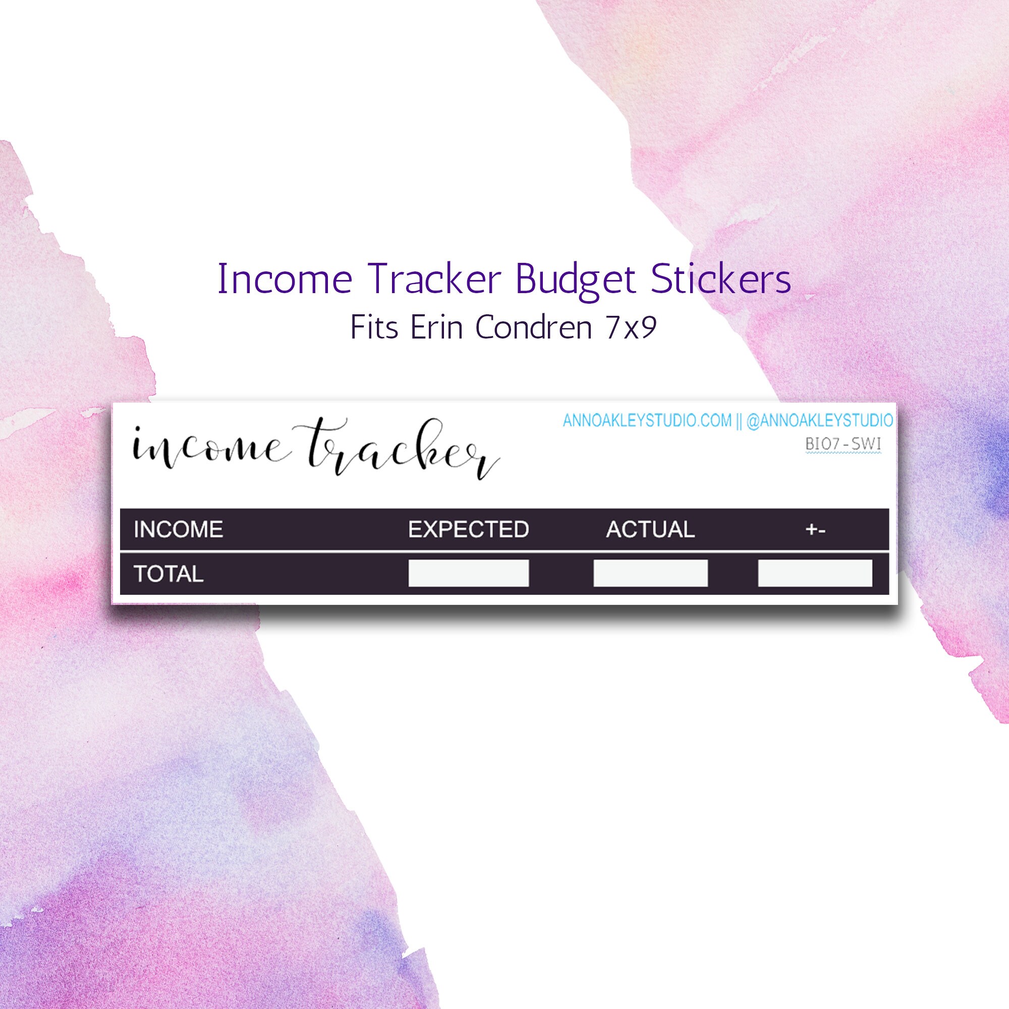 Income Tracker Budget Stickers | Etsy