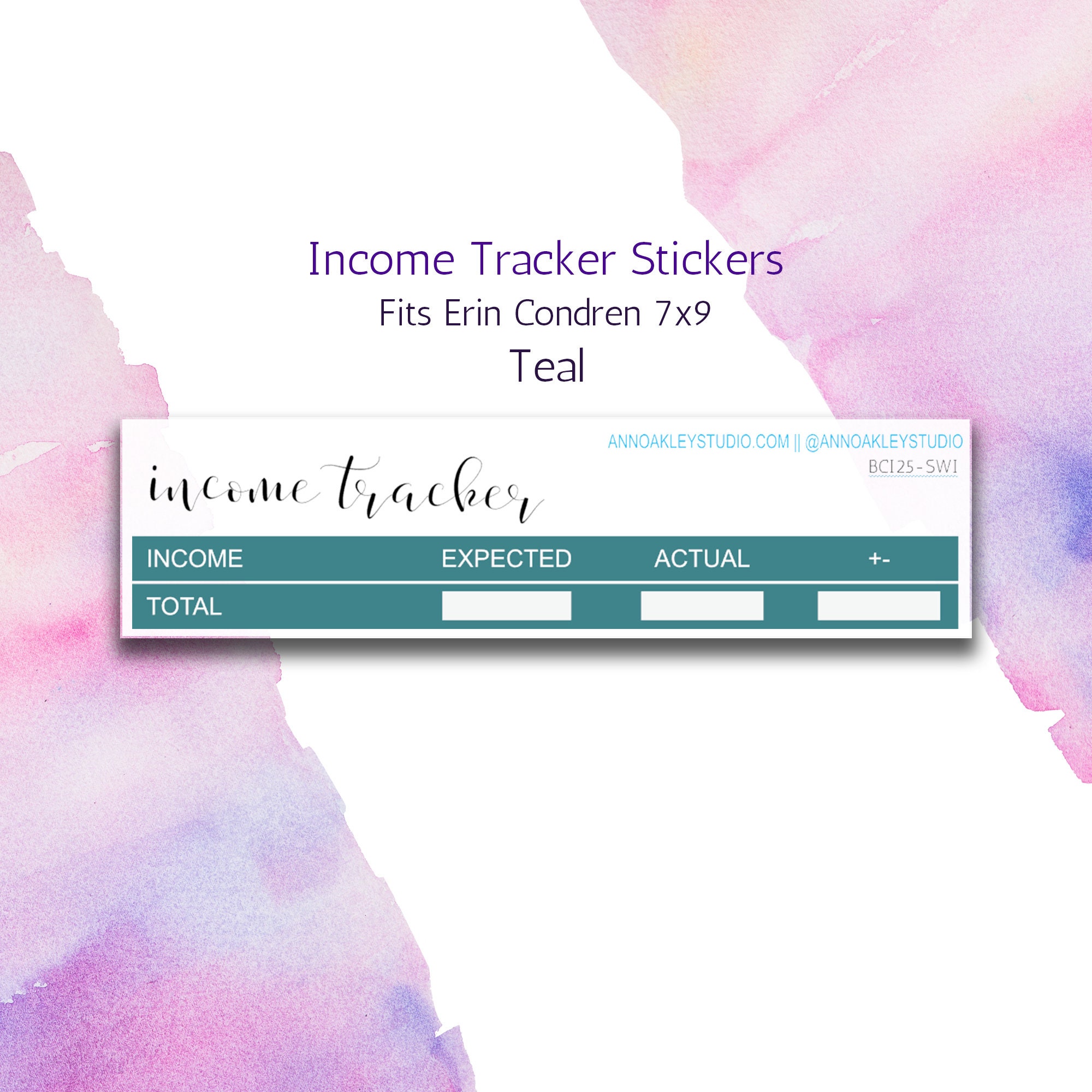 Income Tracker Budget Stickers 7x9 Coffee Theme | Etsy