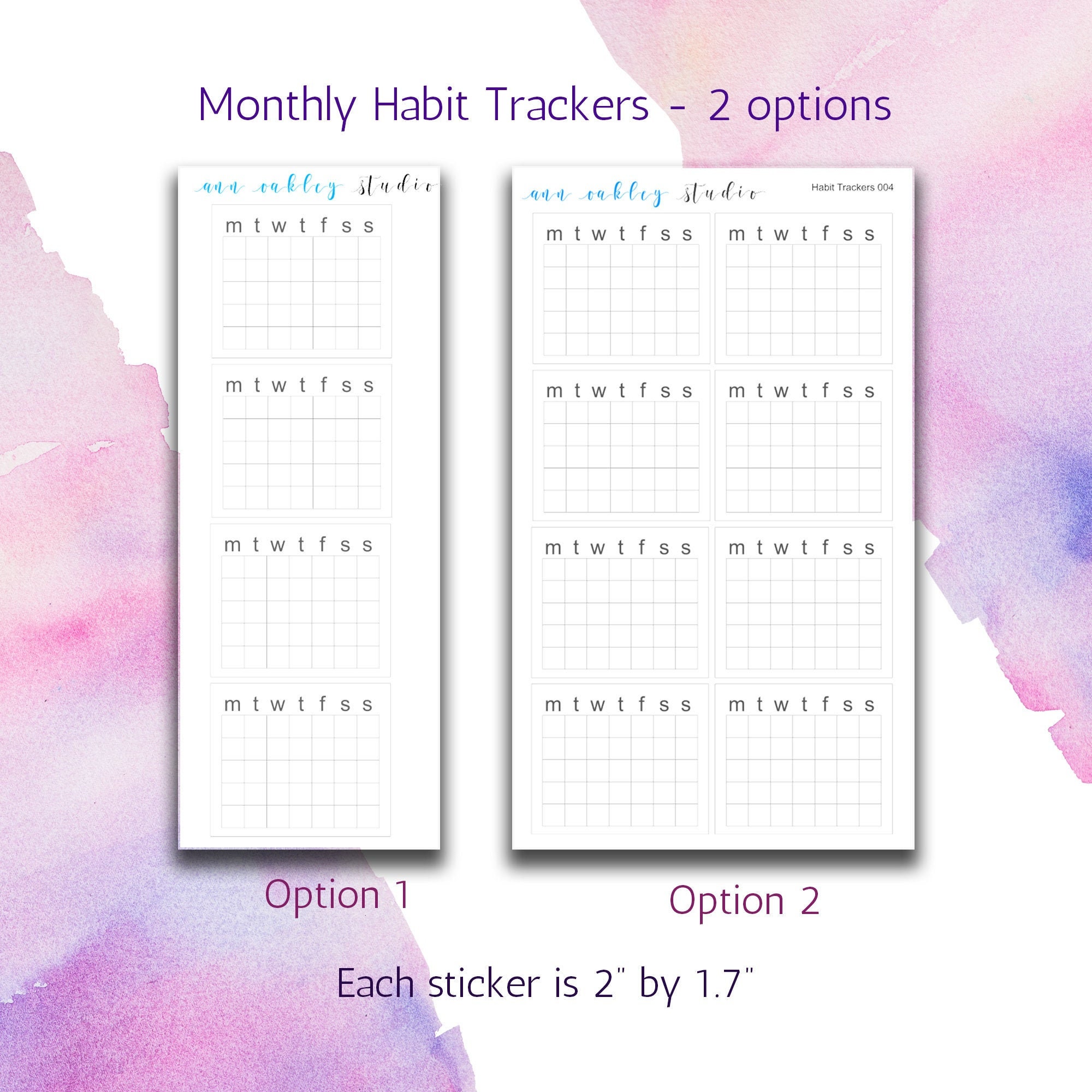 Monthly Habit Tracker Planner Stickers 2 options 2 x - Etsy.de