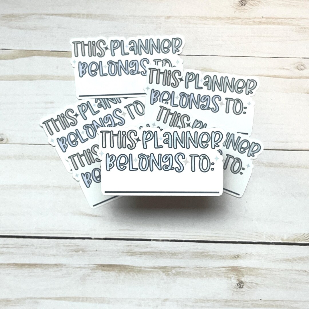 This Planner Belongs to Planner Setup Sticker, Planner Sticker, Journal ...