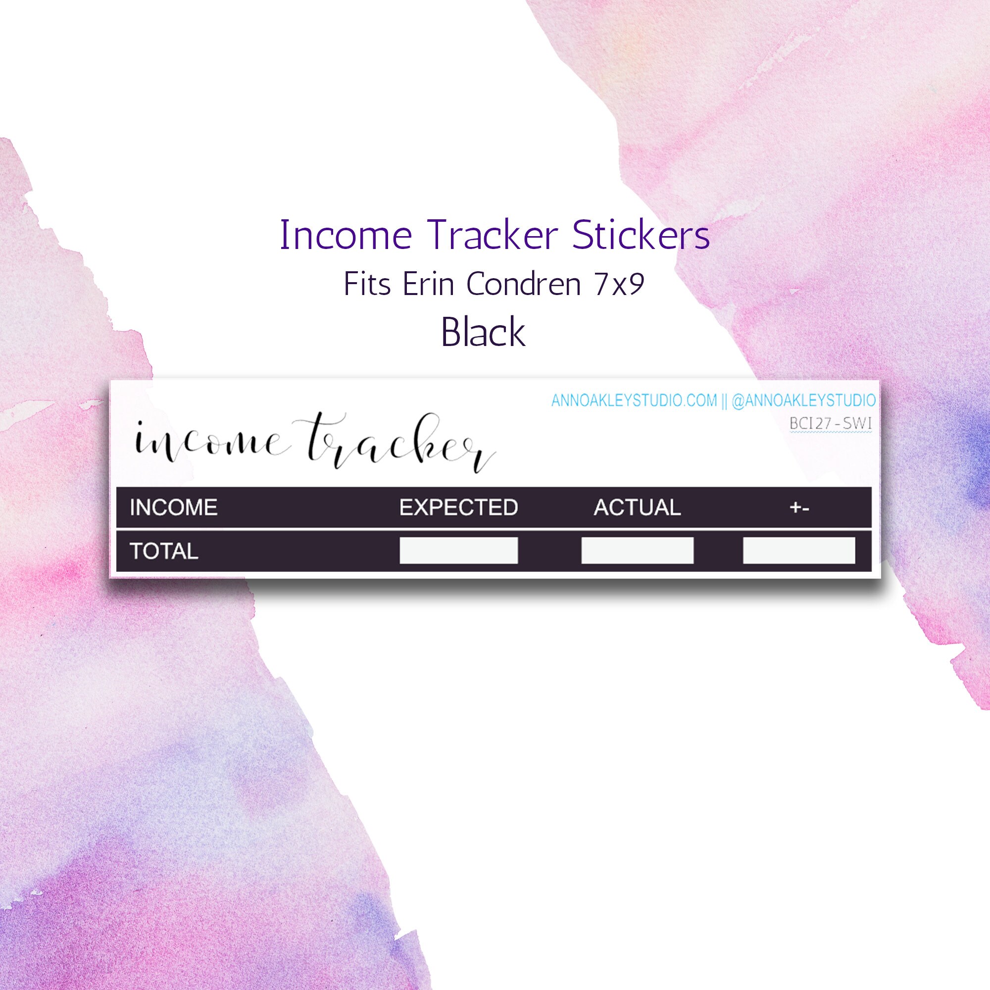Income Tracker Budget Stickers 7x9 Coffee Theme | Etsy