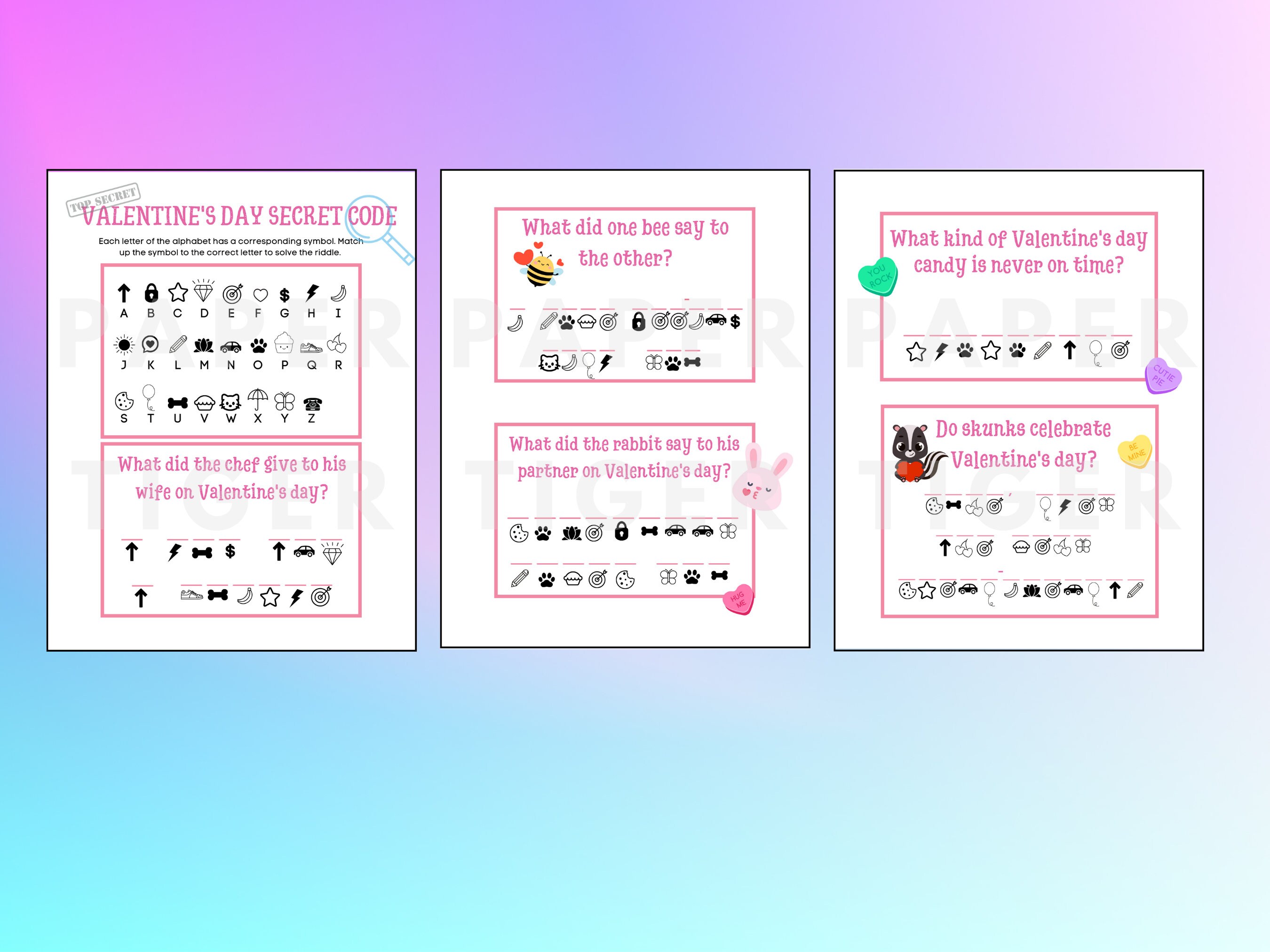 Valentines Secret Code Activity, Valentine's Party Activity - Etsy