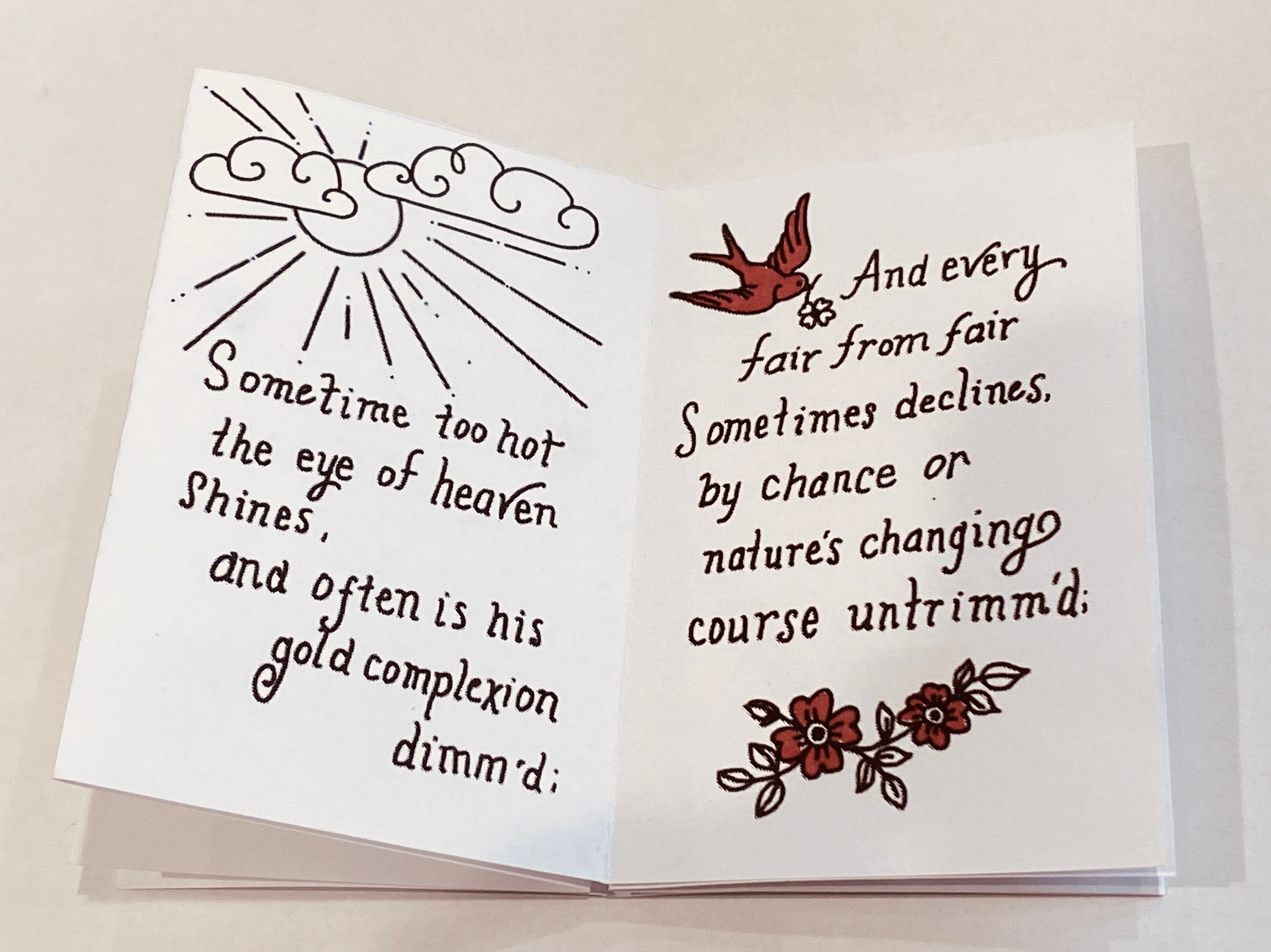 Shakespeare's Sonnet 18- Digital Download Valentine Zine - Etsy