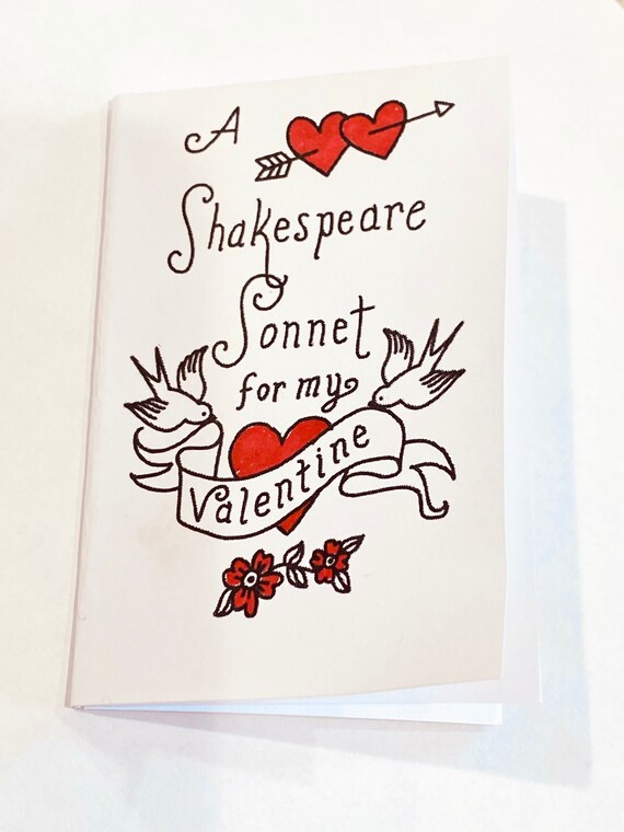 Shakespeare's Sonnet 18 Digital Download Valentine Zine | Etsy