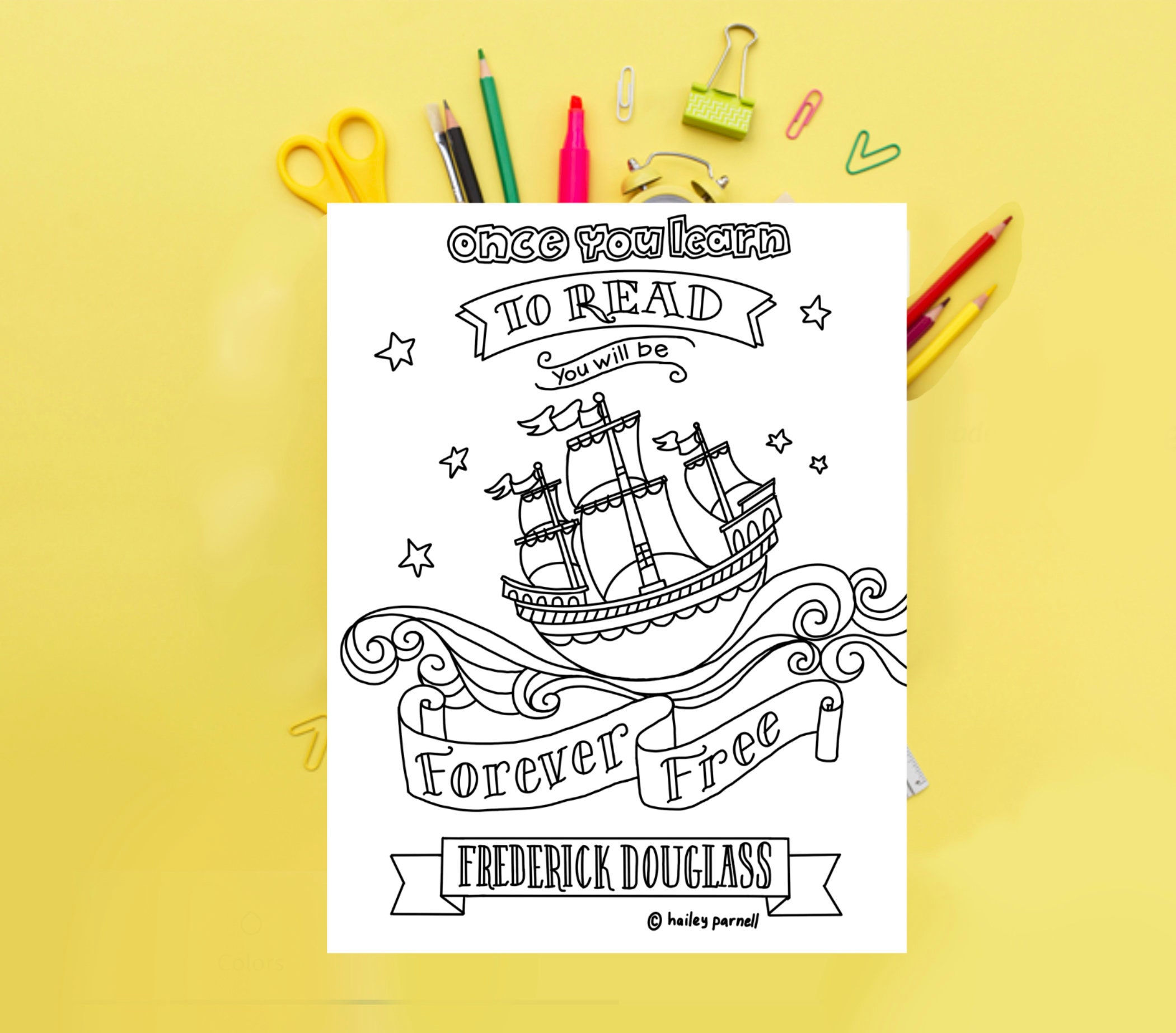 Black History Coloring Page Bundle- Martin Luther King, Jr. Harriet ...