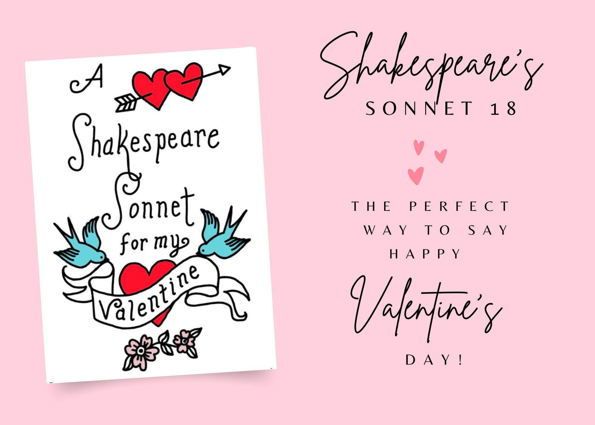 Shakespeare's Sonnet 18- Digital Download Valentine Zine - Etsy