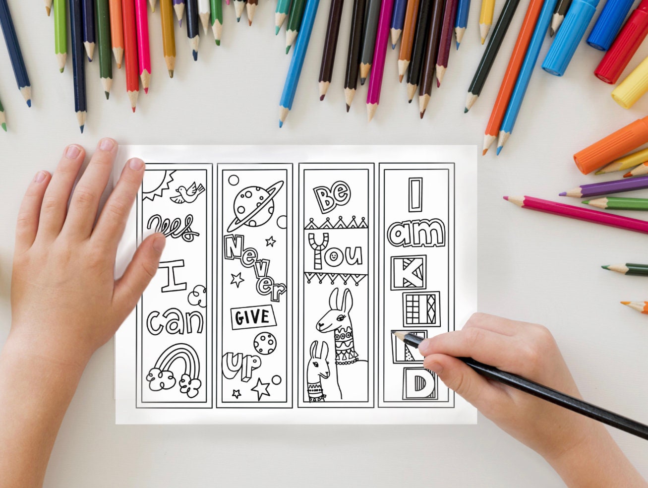 Printable Bookmark Coloring Activity - Etsy