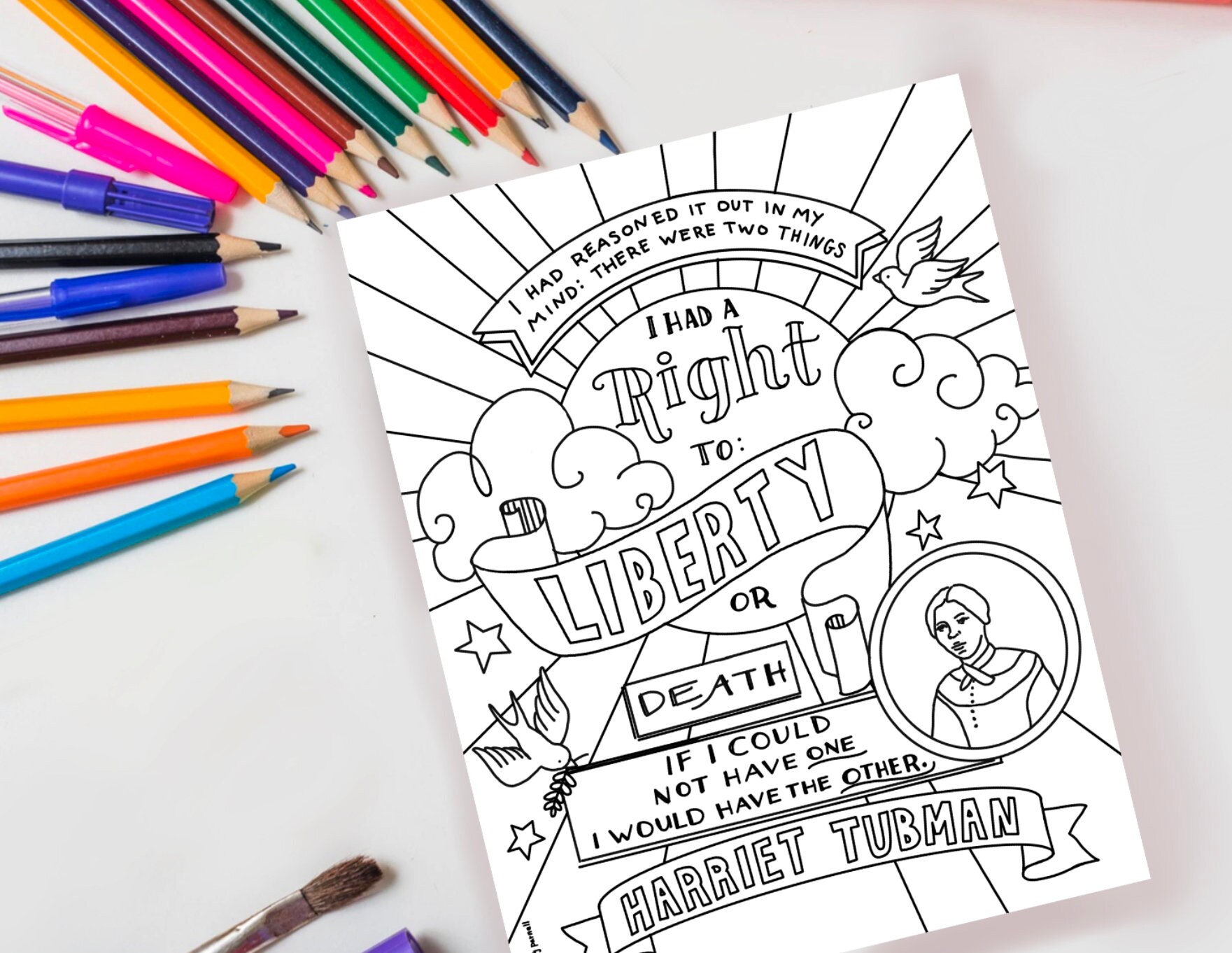 Black History Coloring Page Bundle- Martin Luther King, Jr. Harriet ...