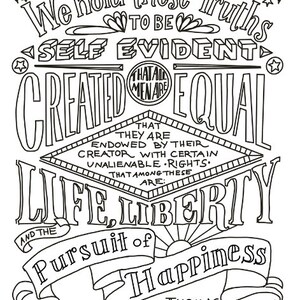 Declaration of Independence Coloring Page - Etsy