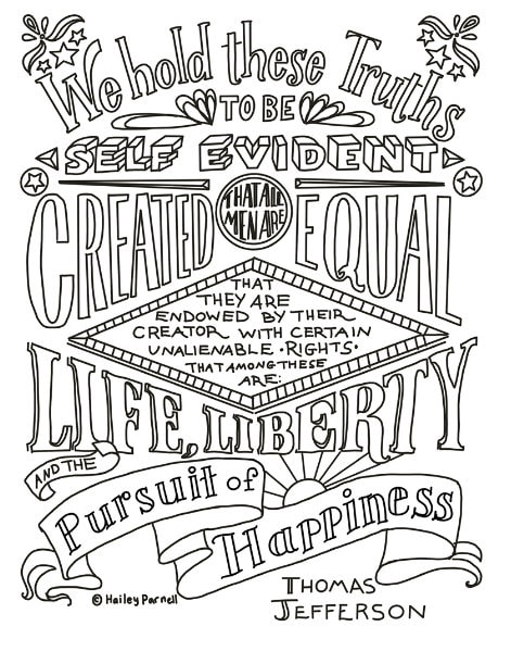 Signing The Declaration Of Independence Coloring Pages