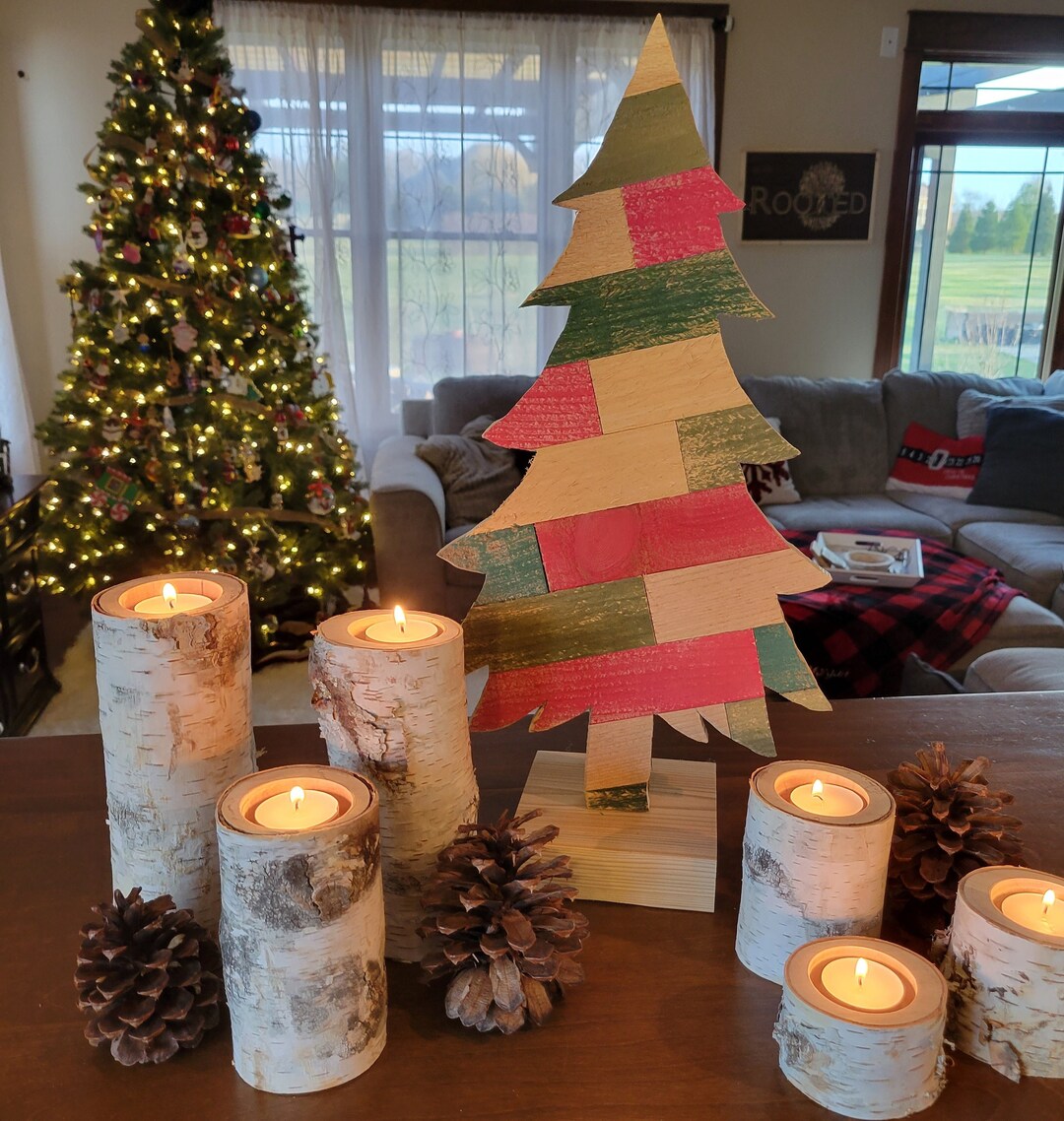 Rustic Wooden Christmas Tree Decor - Etsy