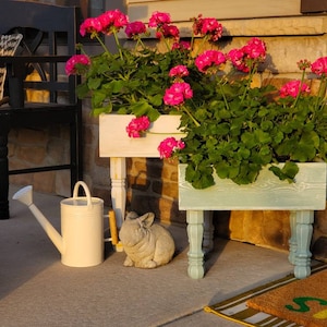 20" Wooden Farmhouse Patio Planter, Cottage Planter, Handmade Rustic ...