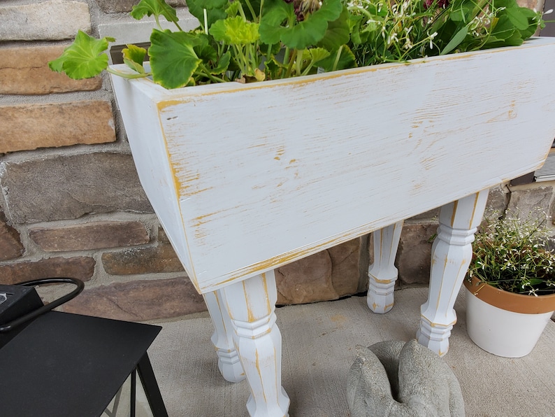 20" Wooden Farmhouse Patio Planter, Cottage Planter, Handmade Rustic ...