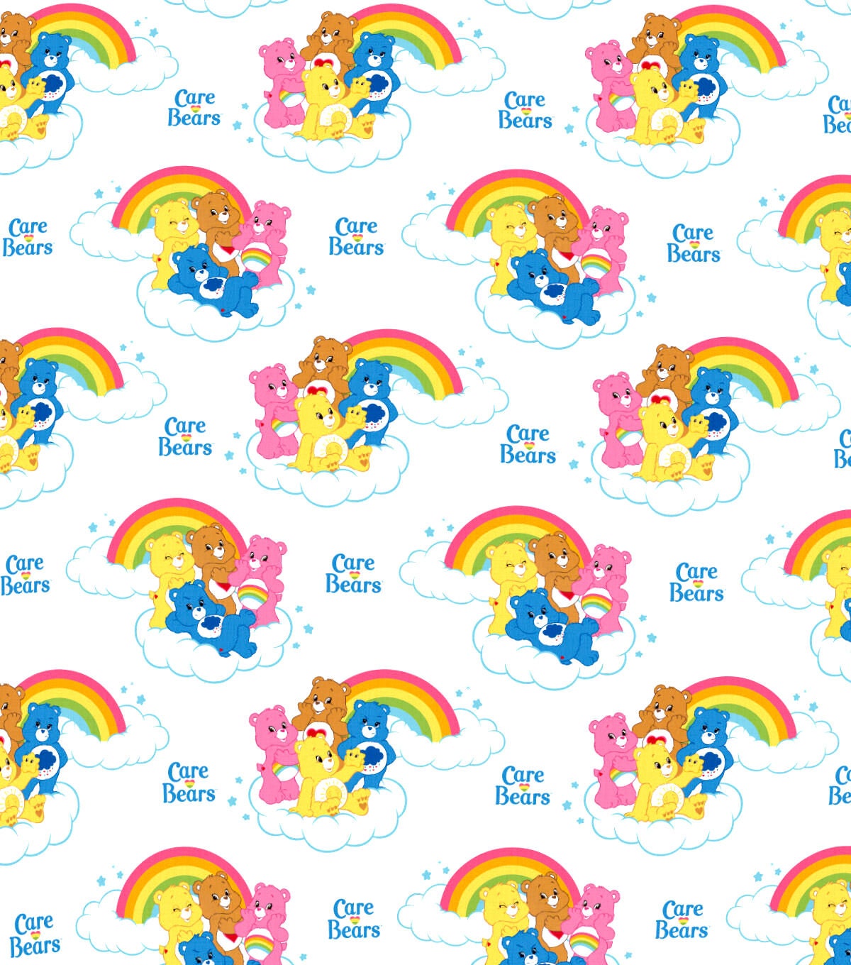 Dyeing & Batik White Rainbow Bears 44010101-01 Care Bears 100% Premium ...