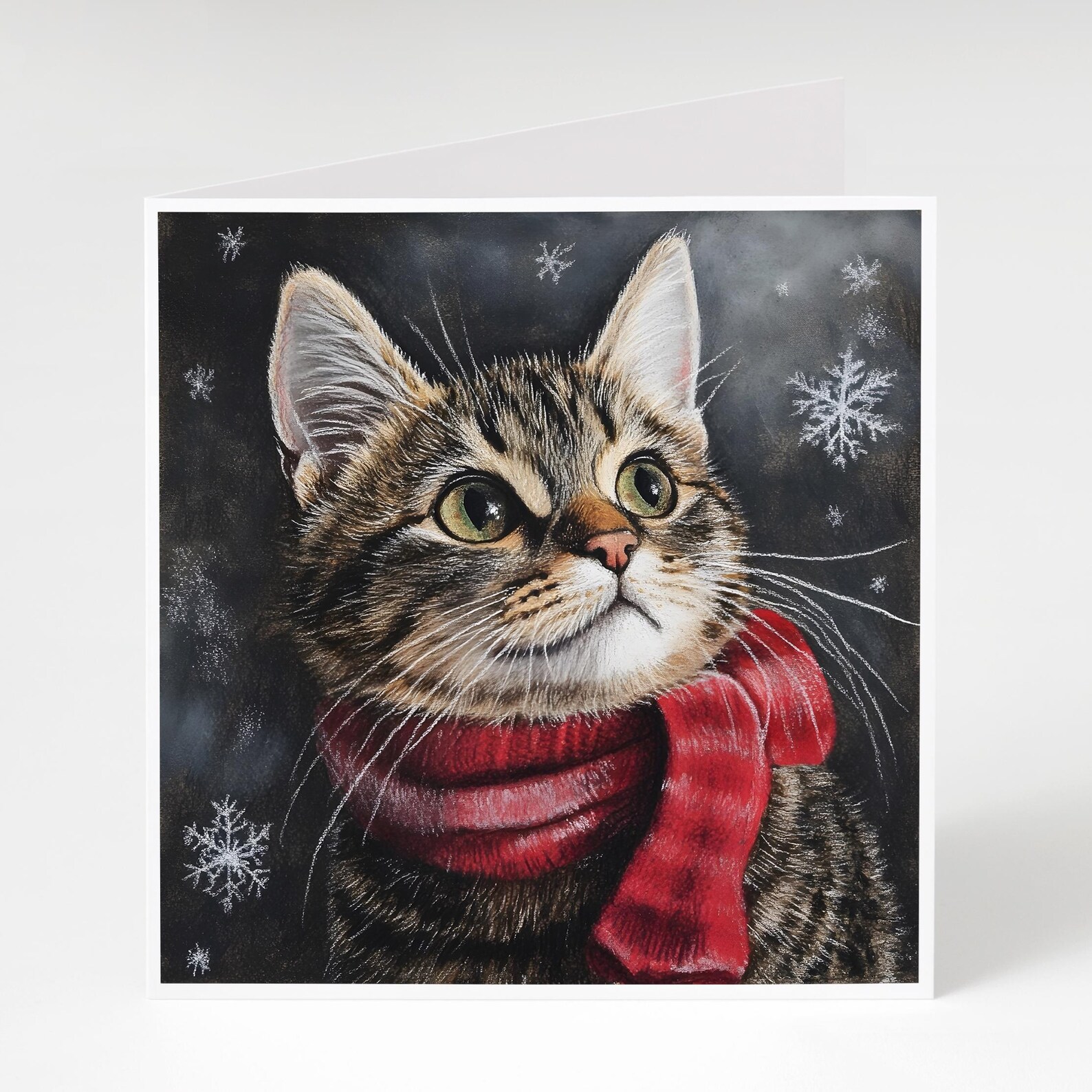 Pack of 5 Tabby Cat Christmas Cards, Perfect for Any Cat Lover, - Etsy UK