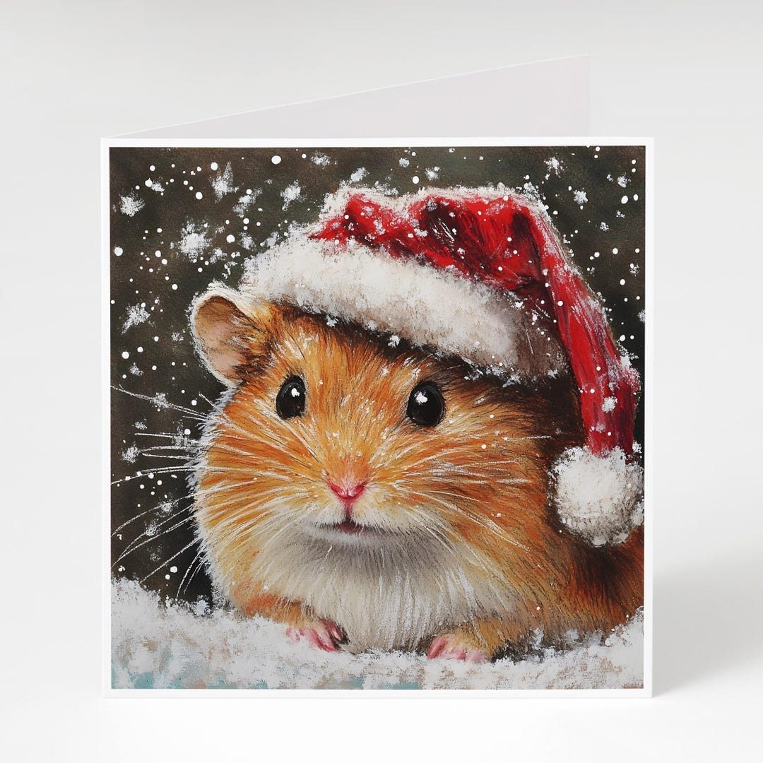 Pack of 5 Hamster Christmas Cards, Perfect for Any Pet Hamster Lover - Etsy
