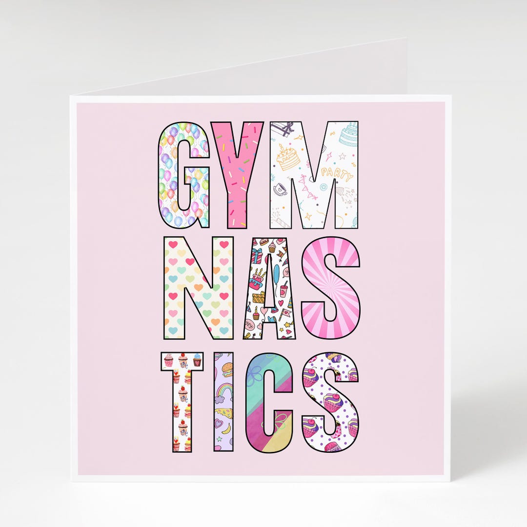 Girl's Gymnastics Birthday Card, Perfect for Any Gymnastic Daughter ...