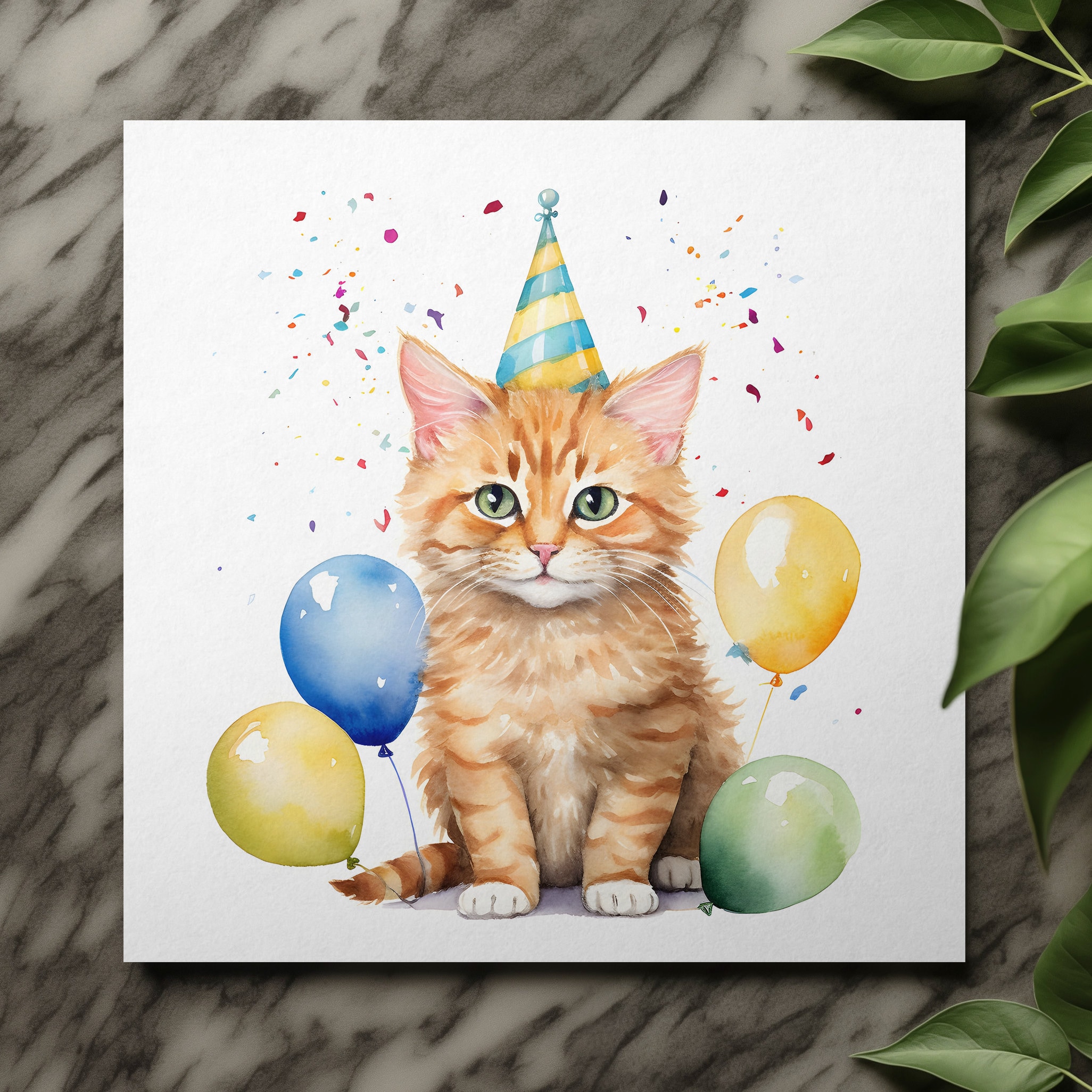 Ginger Cat Birthday Card, Birthday Card for Cat Lover. - Etsy UK