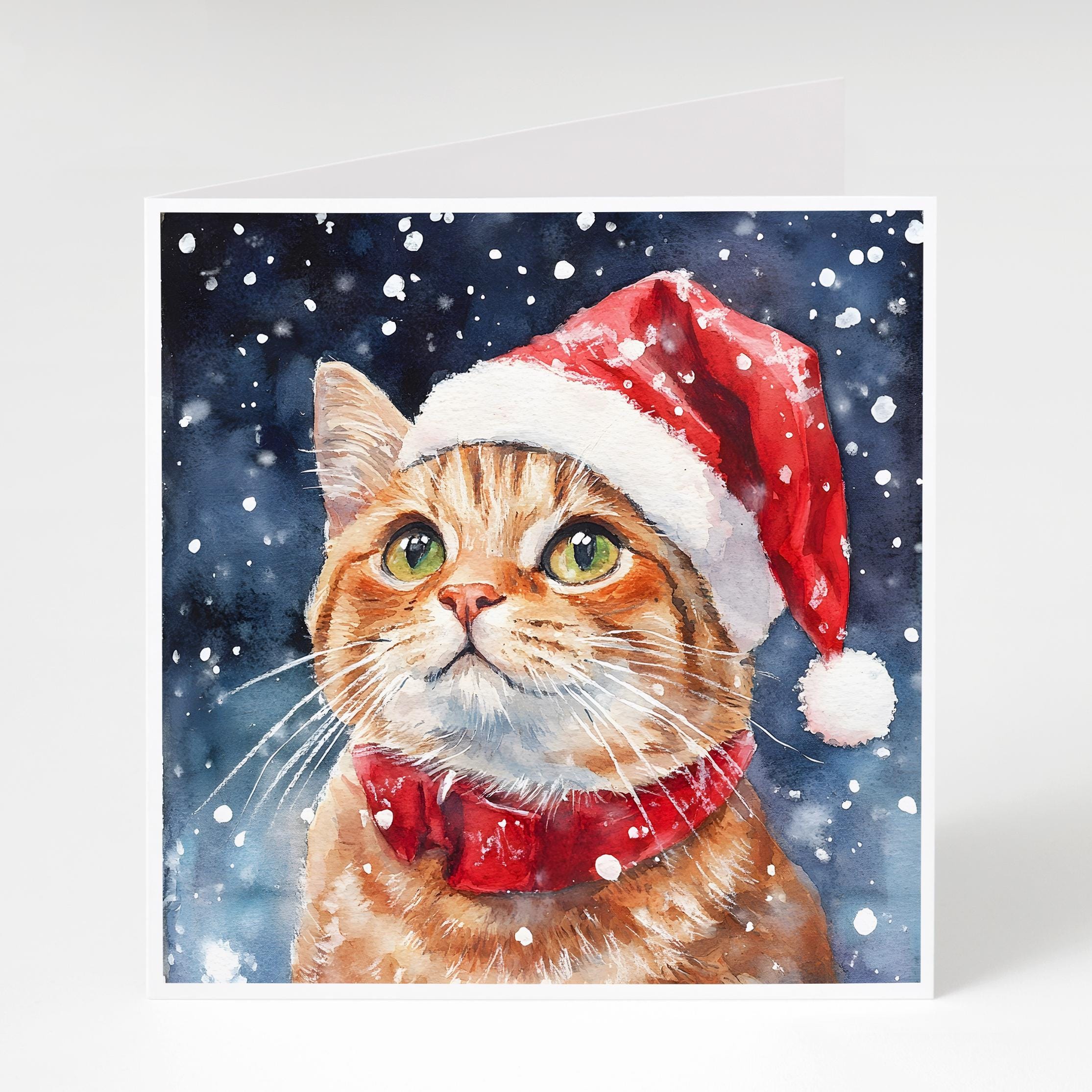 Pack of 5 Ginger Cat Christmas Cards, Perfect for Any Cat Lover - Etsy UK