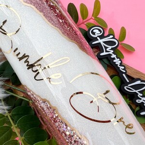 Rose Gold Geode Tumbler, Geode Tumbler, Geode Glitter Tumbler - Etsy