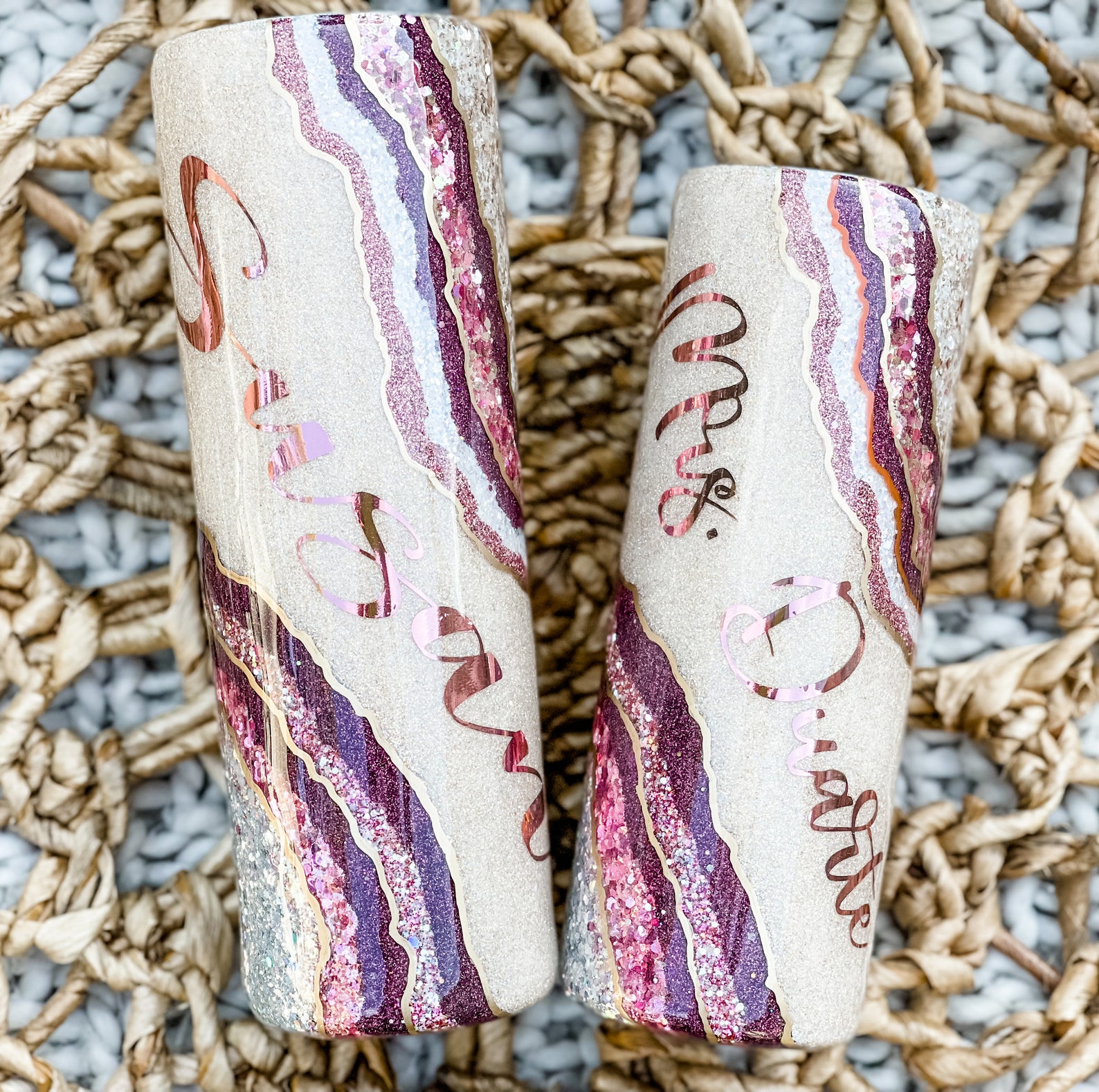 Rose Gold Geode Tumbler Geode Tumbler Geode Glitter Tumbler - Etsy