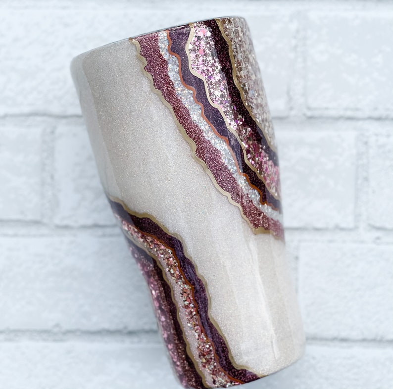 Rose Gold Geode Tumbler, Geode Tumbler, Geode Glitter Tumbler - Etsy