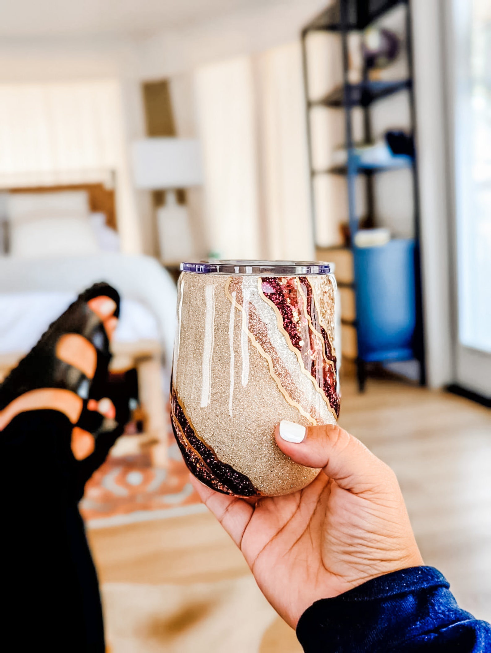 Rose Gold Geode Tumbler Geode Tumbler Geode Glitter Tumbler - Etsy