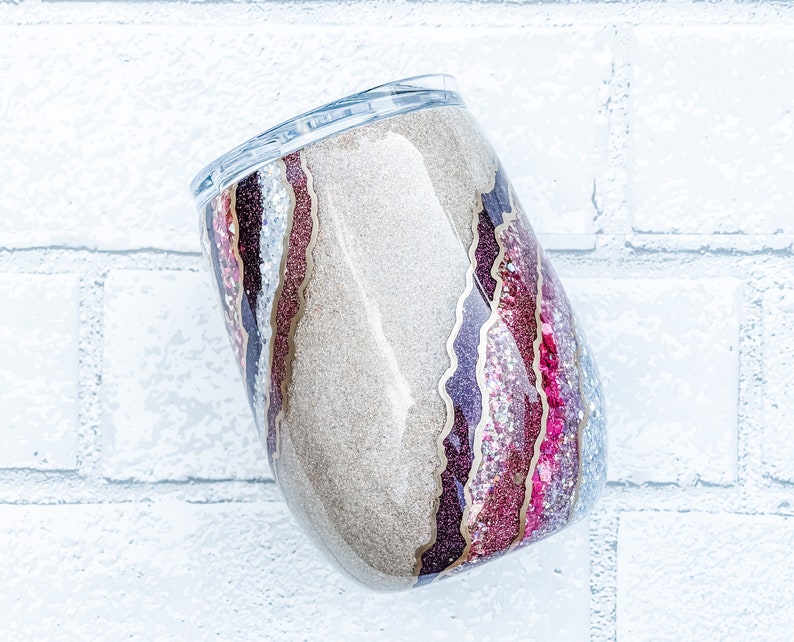Rose Gold Geode Tumbler Geode Tumbler Geode Glitter Tumbler - Etsy