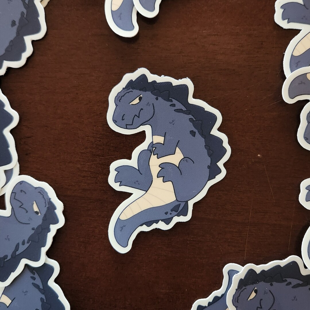 Baby Godzilla Sticker, Vinyl, Kaiju, Cartoon - Etsy
