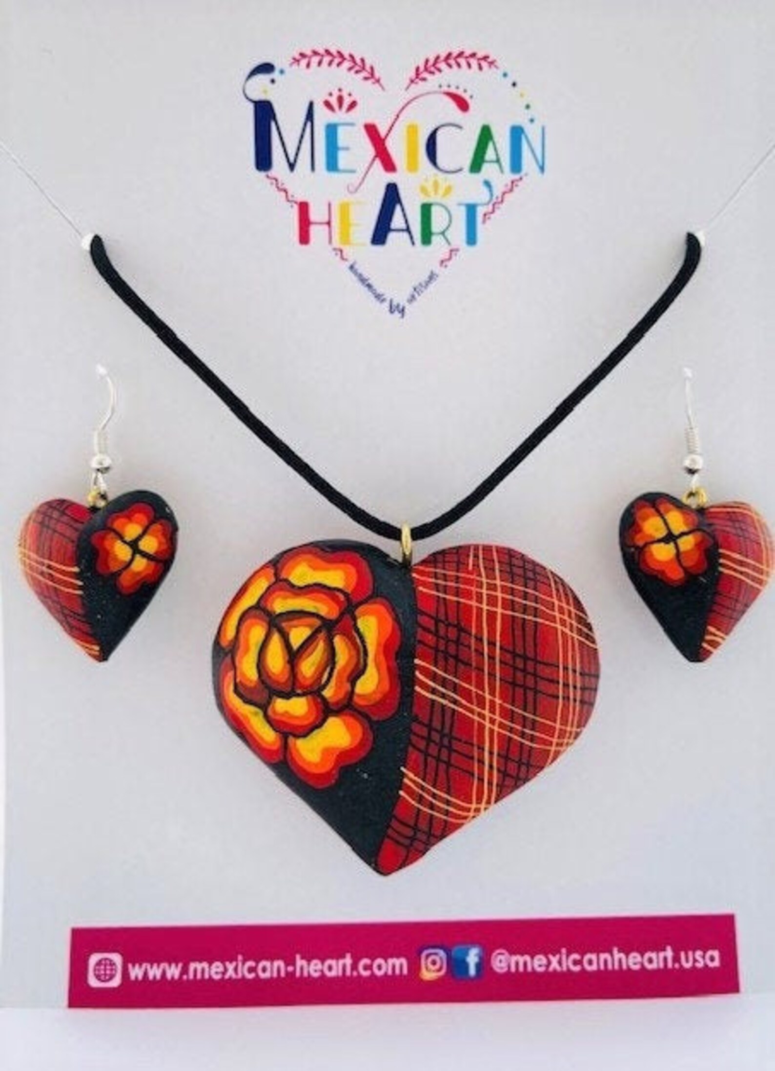 Artisan-copal Wood Necklace Set. Made in Mexico. Product From | Etsy