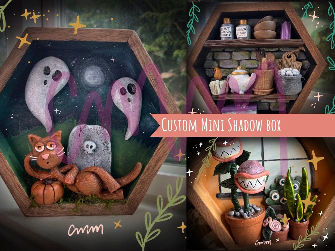 Custom Clay Shadow Box & Sculpture Mini Clay Sculpture Wall Hanging or ...