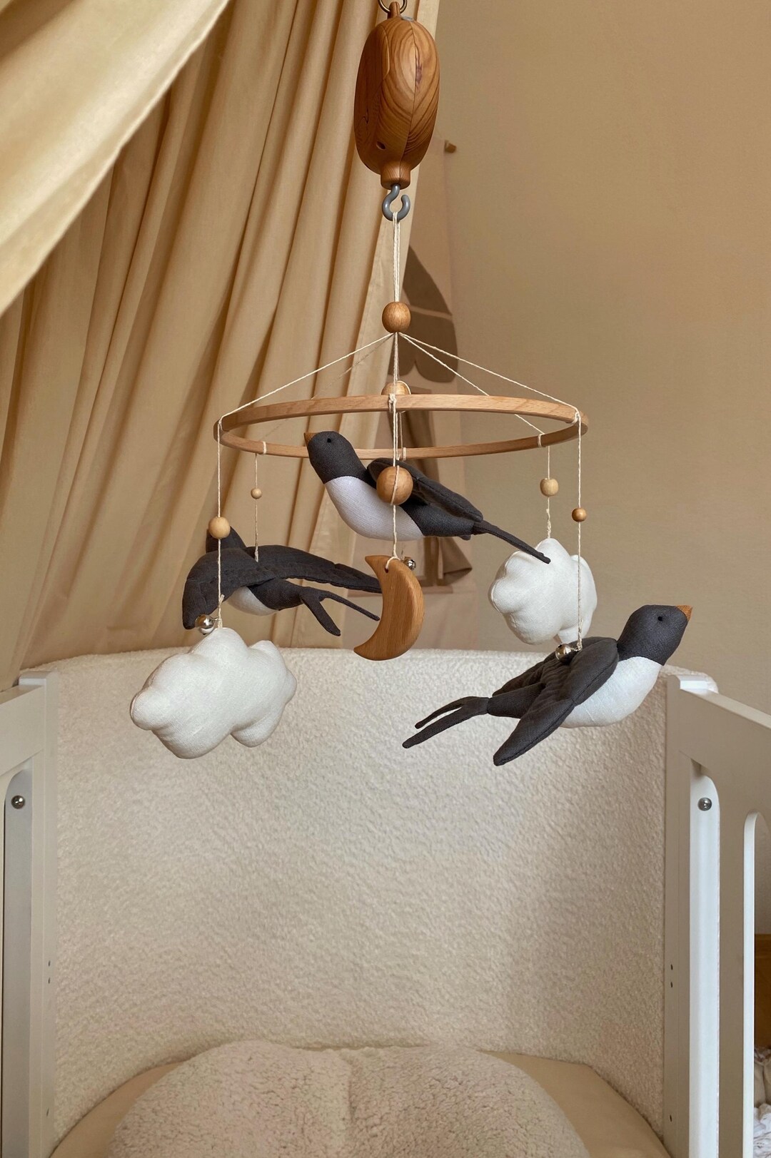 Swallows Crib Mobile Boy Mobile Bebe Nursery Mobile New Mom Gift Basket ...