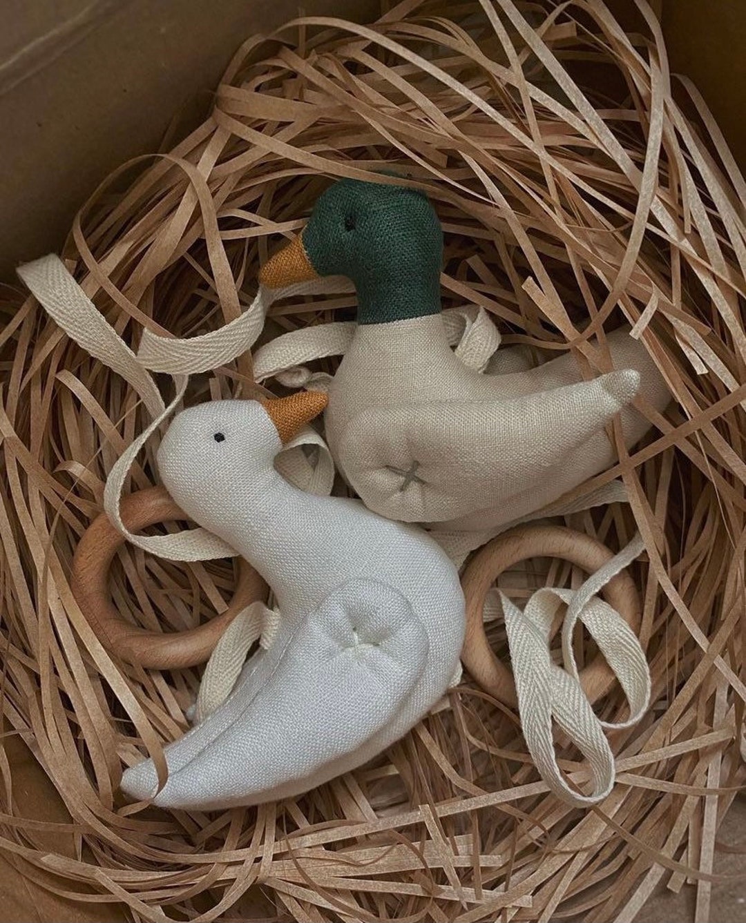 The First Rattle for the Newborn From Natural Materials | Wooden ...