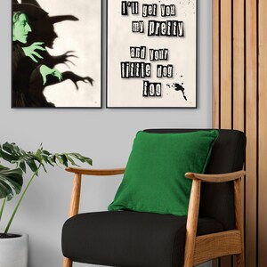 Wizard of Oz Wicked Witch of the West Print | Elphaba | Yellow Brick ...