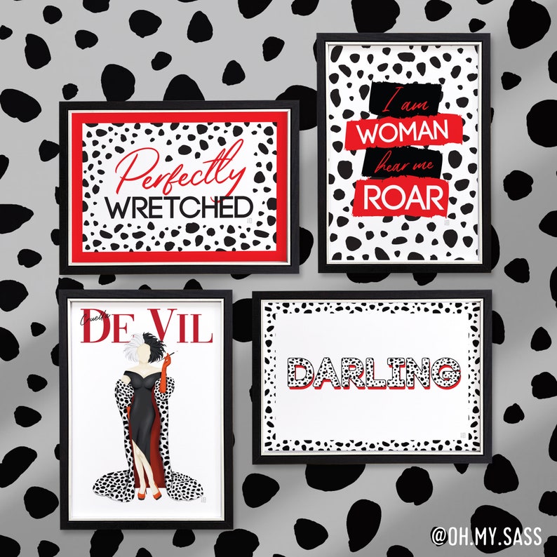 Cruella De Vil Magazine Cover Print Darling Perfectly - Etsy