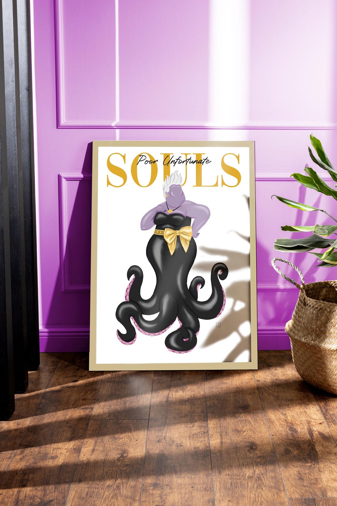 Disney Ursula Print Poster | Little Mermaid Villain | Quirky Fashion ...