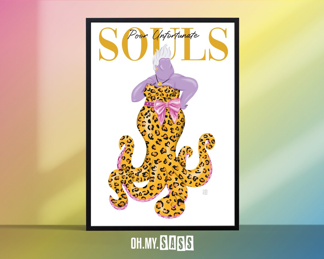 Disney Ursula Leopard Print Poster Little Mermaid Villain Quirky ...
